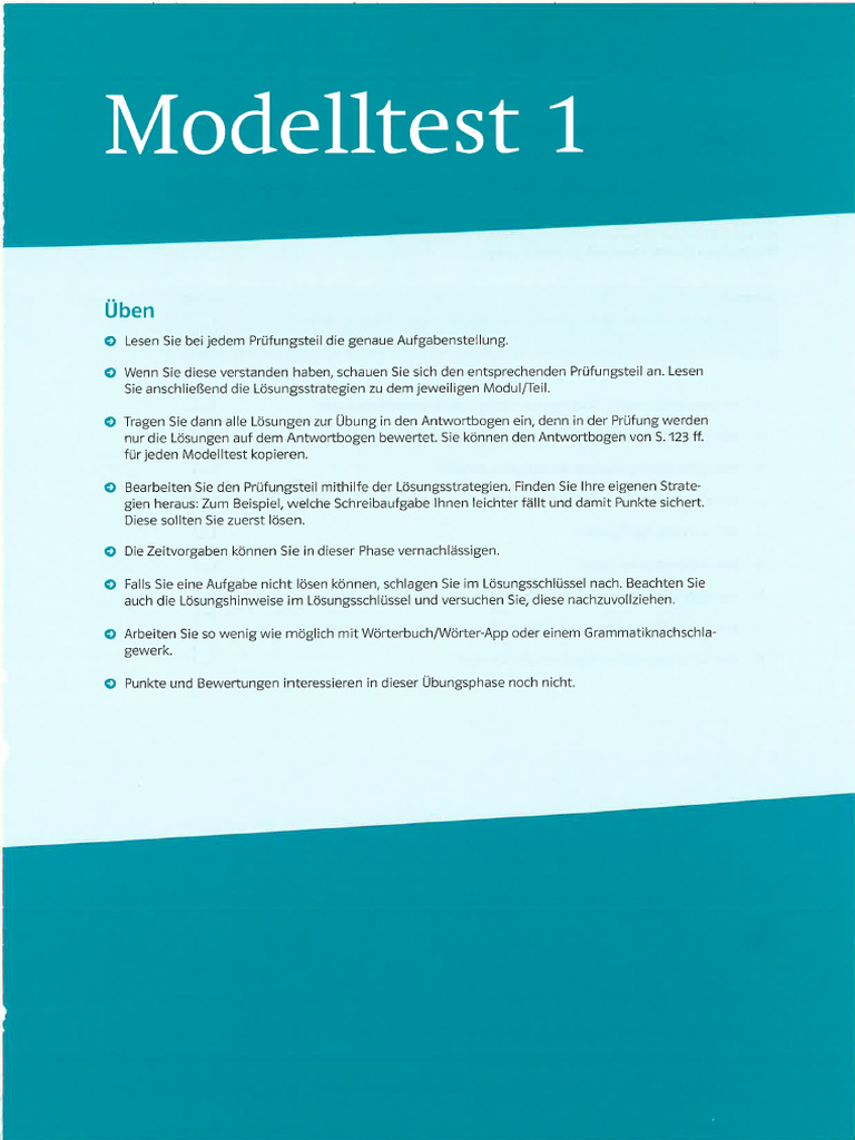 Goethe - Modelltest 1 | PDF
