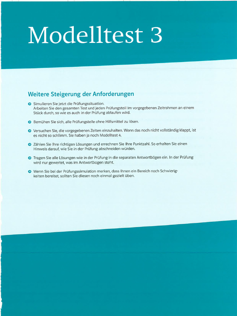 Goethe - Modelltest 3 | PDF