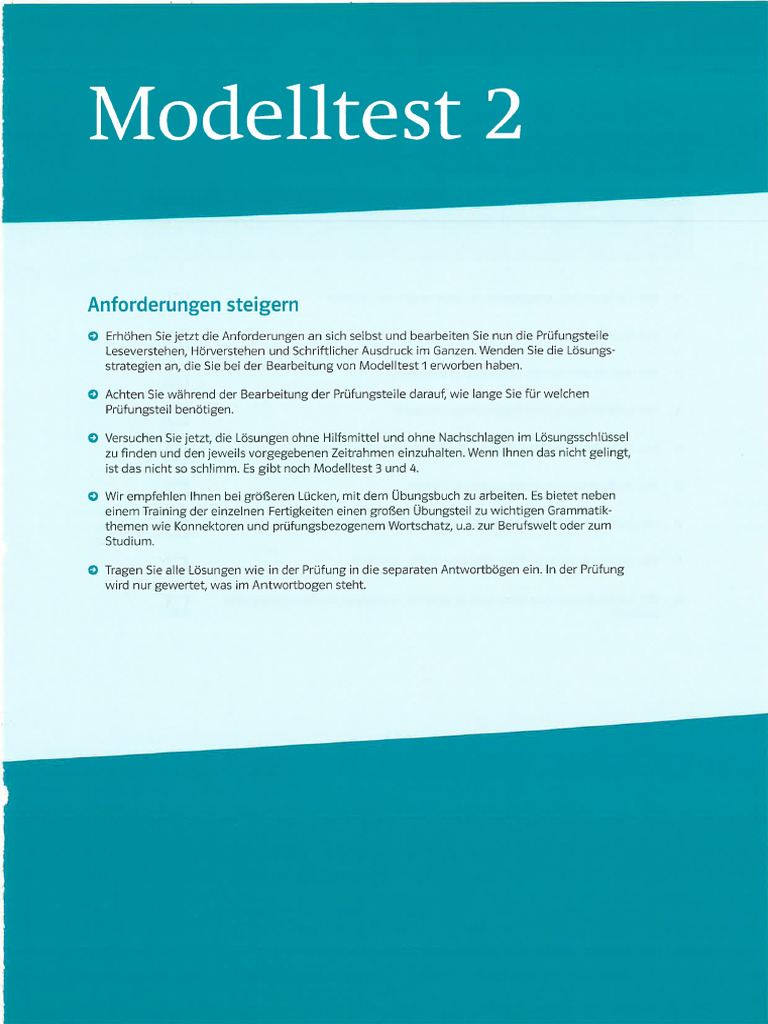 Goethe_Modelltest 2 | PDF