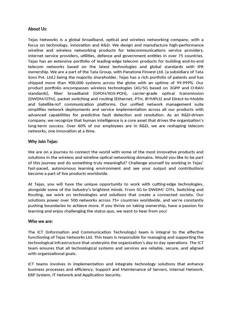 JD for NW Engineer | PDF | Computer Network | Information And Communications Technology