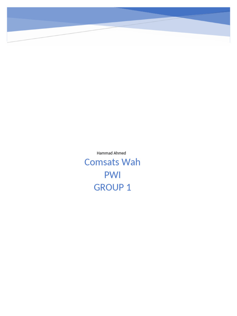 internship pwi report | PDF