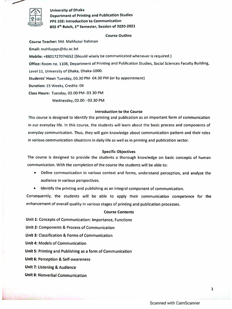 Pps 102 Introduction To Communication Pdf