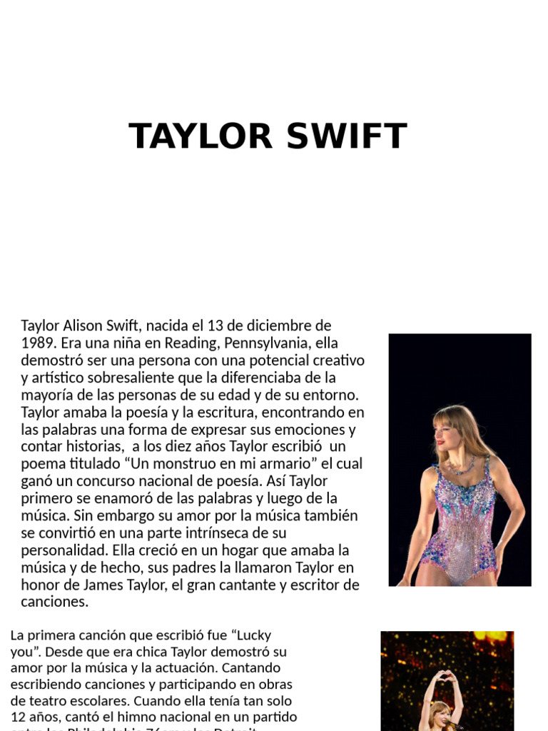 La Evolución de Taylor Swift | PDF | Taylor Swift | Industria de la música