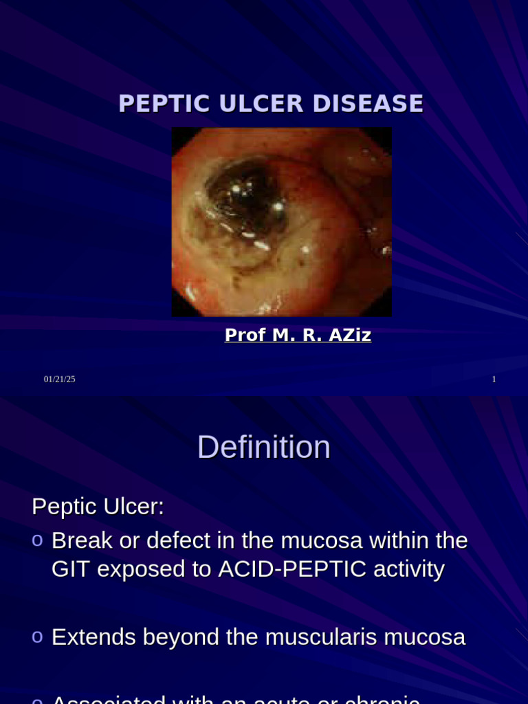 Peptic Ulcer Disease | PDF | Stomach | Medical Specialties