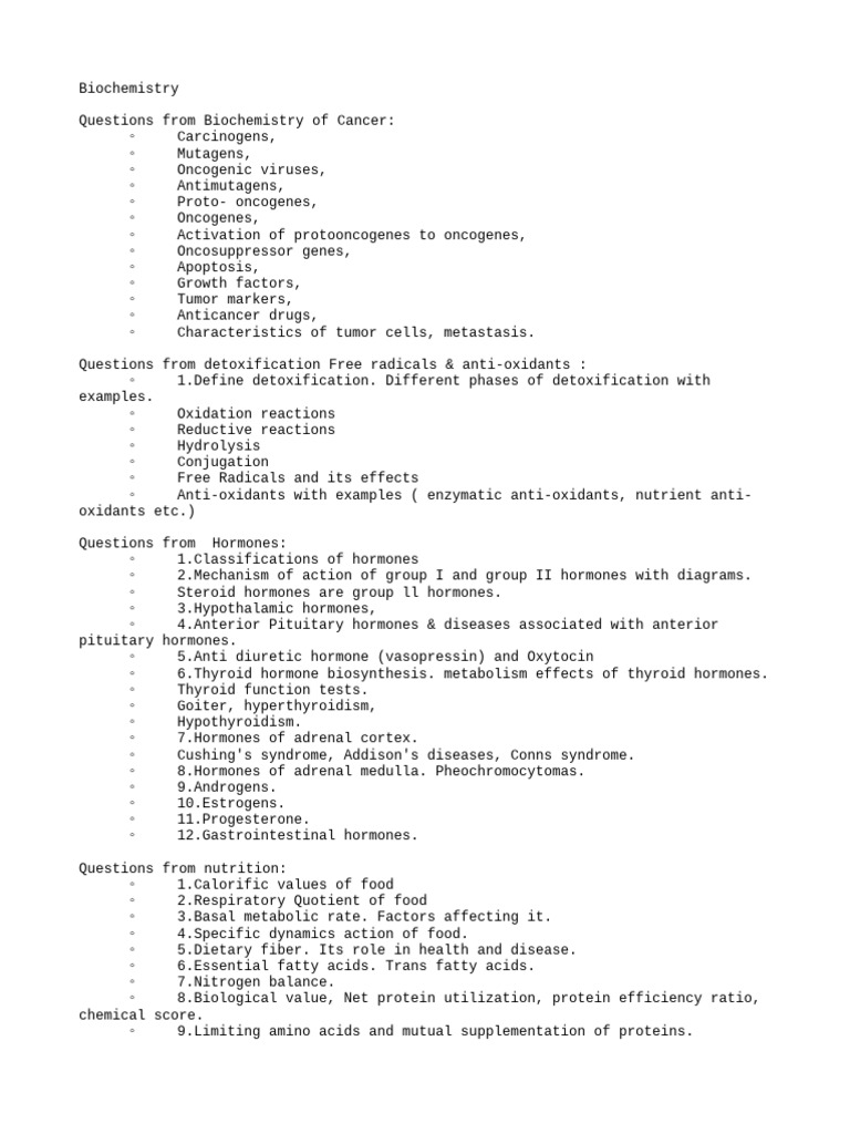 Comprehensive Biochemistry Study Guide | PDF | Nucleotides | Gene