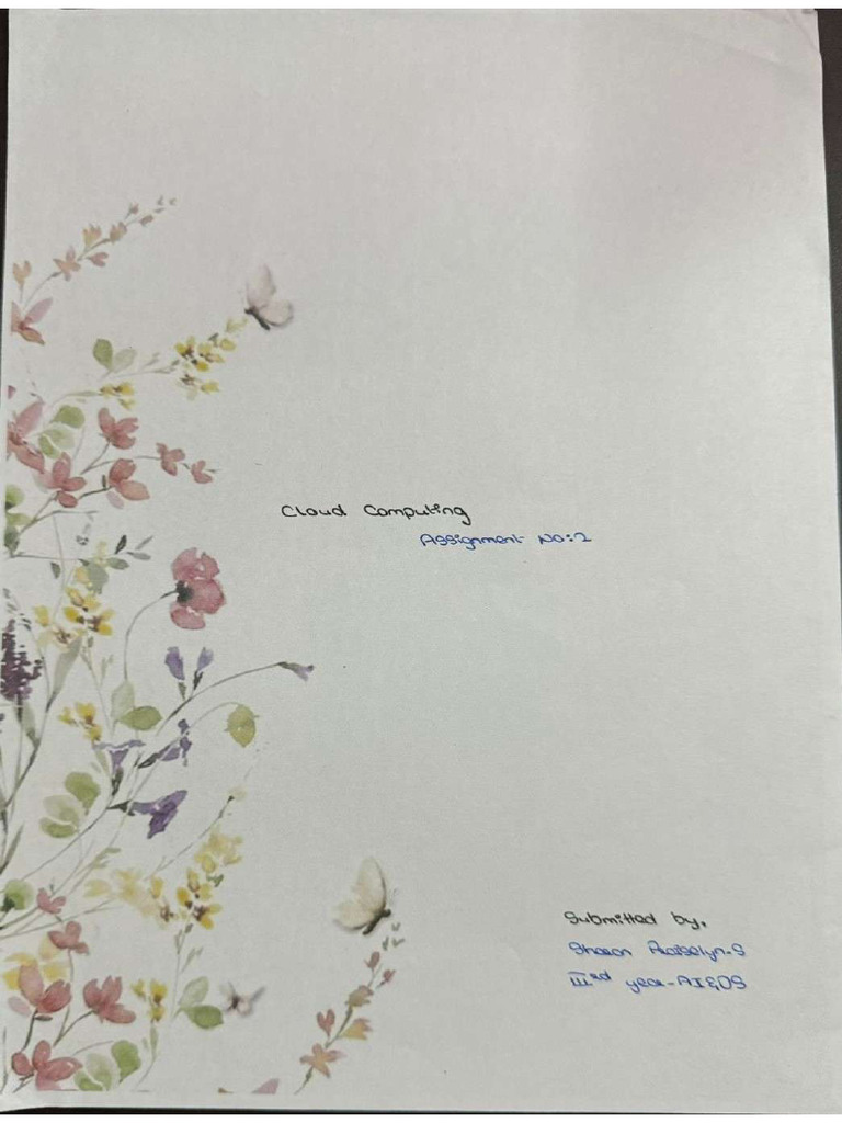Cloud Computing Assignment 2 | PDF