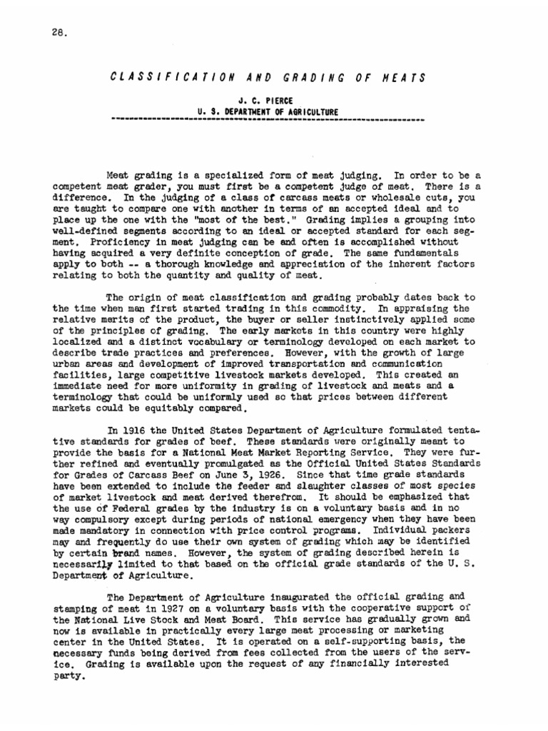 USDA Meat Classification Guide | PDF | Lamb And Mutton | Livestock