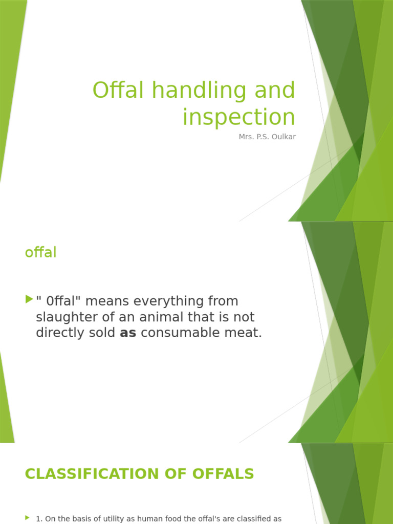 Offal Classification & Rendering Guide | PDF | Offal | Flour