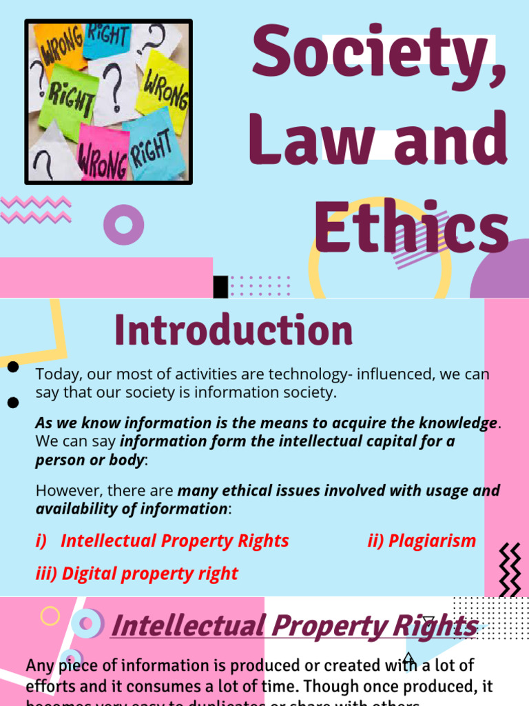 Society Law & Ethics | PDF | Electronic Waste | Copyright Infringement