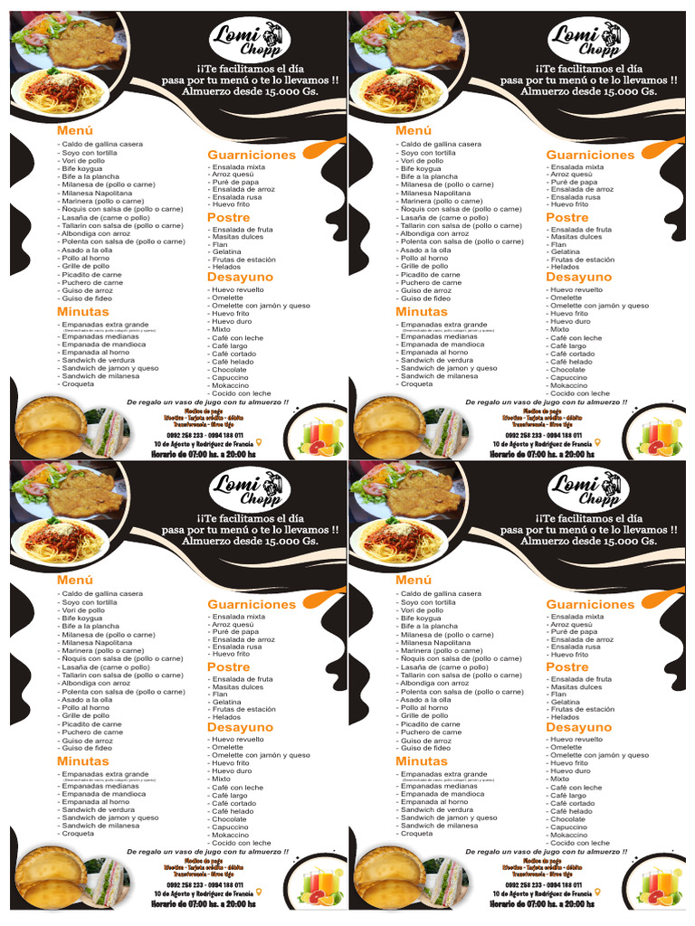 Lomi Menu2 | PDF | Cocina europea | Cocina de las Americas