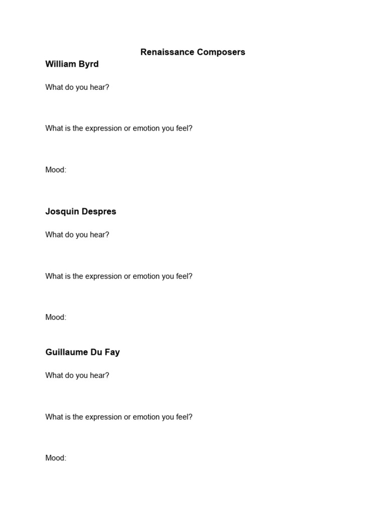 Renaissance Composers | PDF