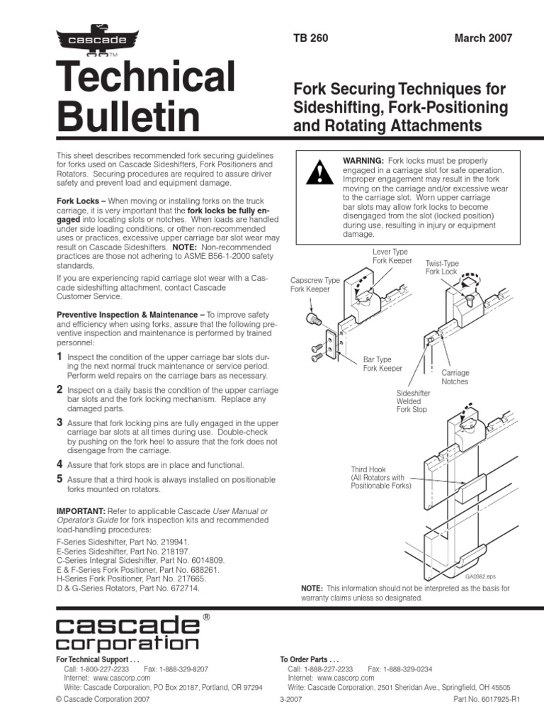 Fork Securing Guidelines for Attachments | PDF | Manufactured Goods
