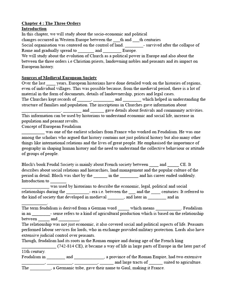 Medieval European Society | PDF | Feudalism | Agriculture