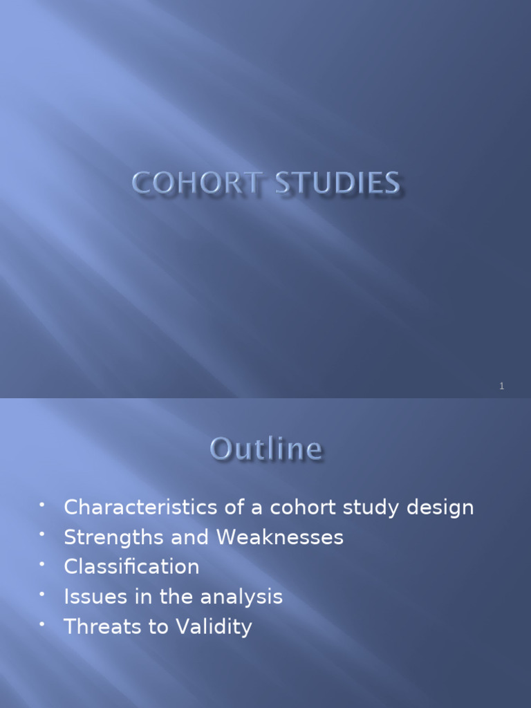 Cohort | PDF | Cohort Study | Relative Risk