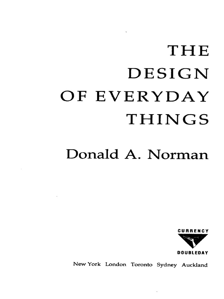 Norman - The Design of Everyday Things | PDF