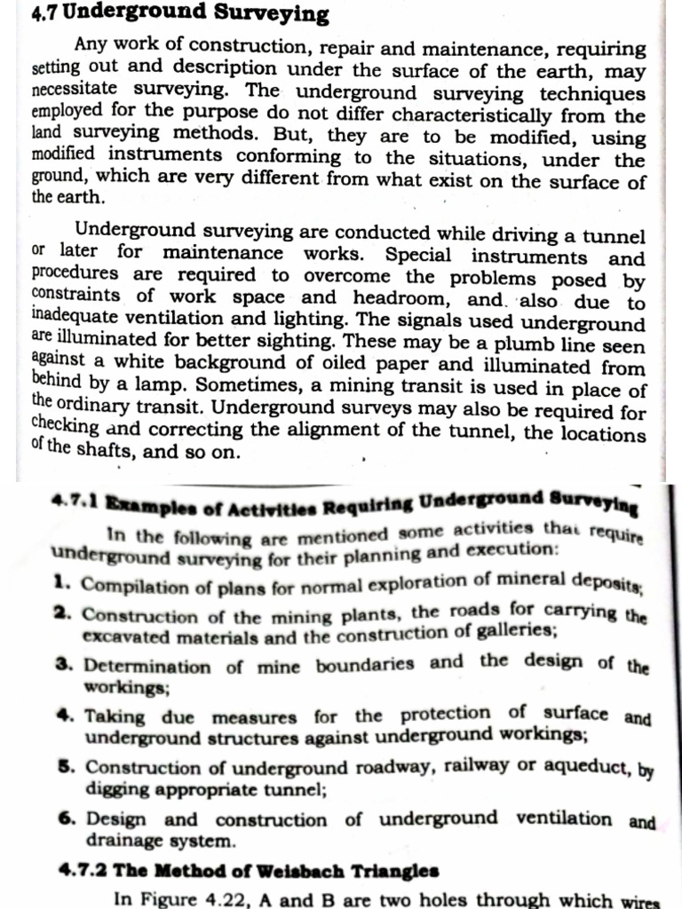 Underground Surveying | PDF