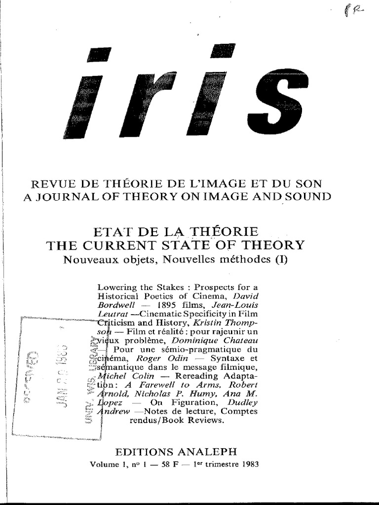 IRIS 01 - 1983 The Current State of Theory I | PDF