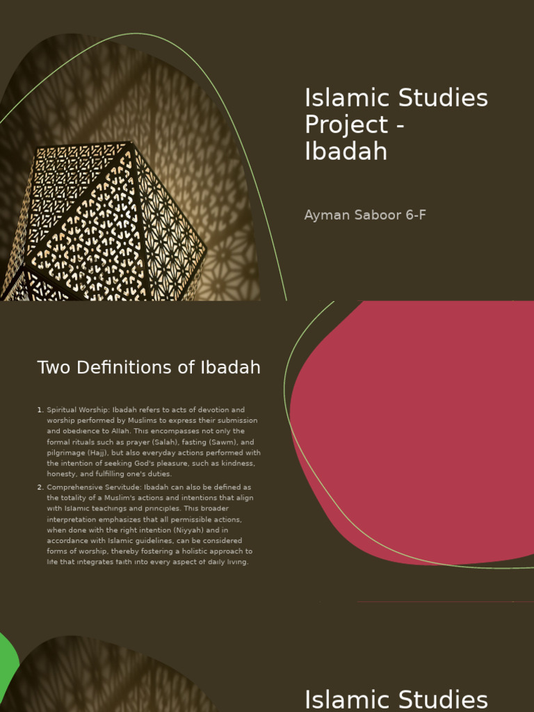 Islamic Studies Project- Alrowad | PDF