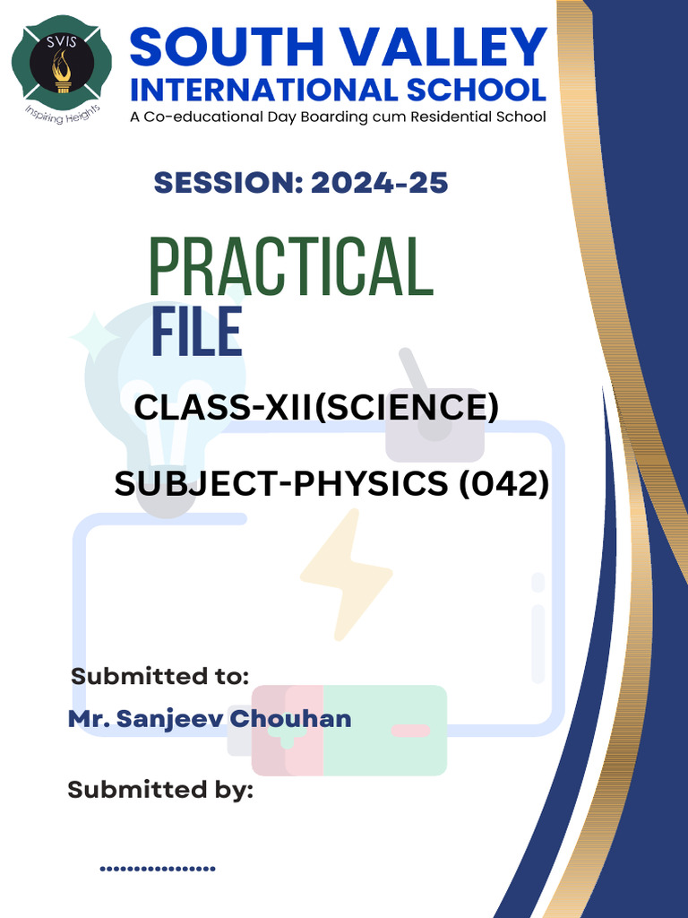 Class XII Physics Practical File 2024-25 | PDF