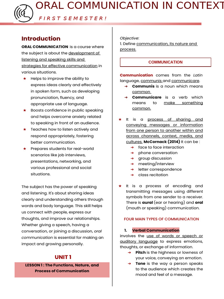 ORALCOM 11 I First Sem | PDF | Communication | Nonverbal Communication
