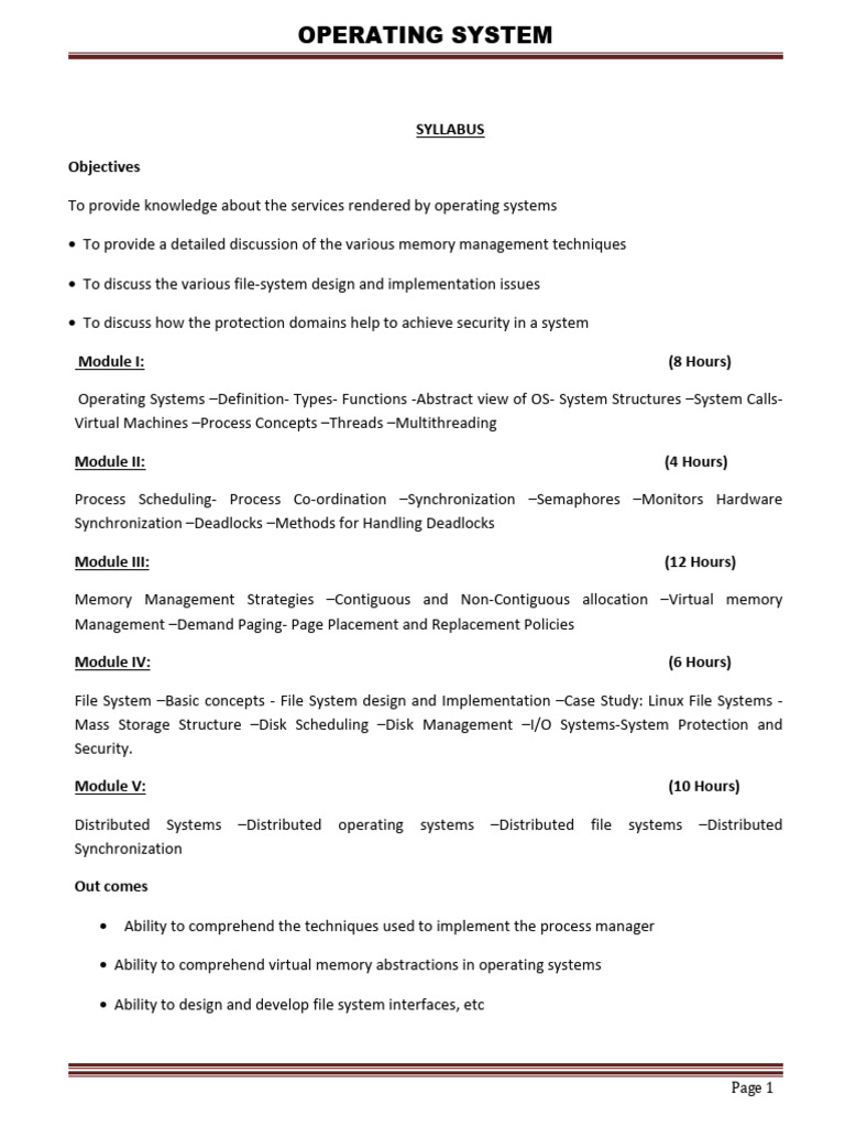 Comprehensive Guide to Operating Systems | PDF | Operating System | Process (Computing)
