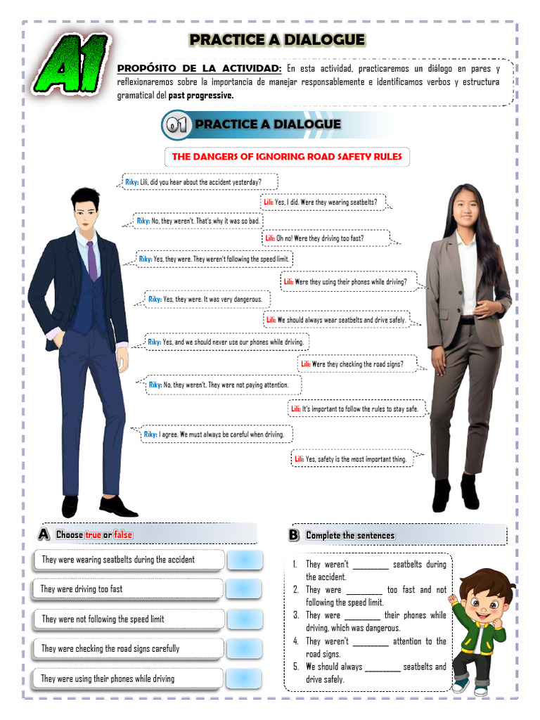 Ficha 03 - Sem 01 - Jec - A1 - Practice A Dialogue | PDF | Léxico | Gramática