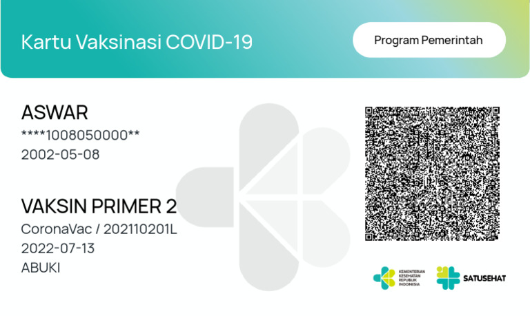 Vaccine Certificate Dose 2 Aswar 672 | PDF
