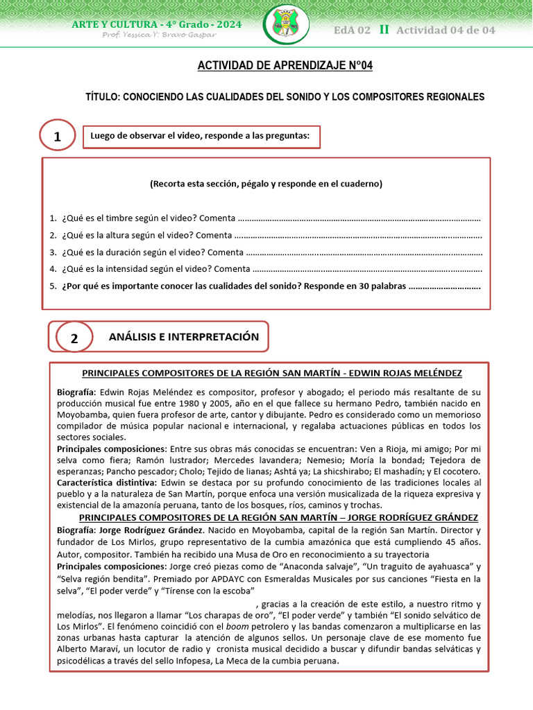 10 Compositores Peruanos Destacados | PDF