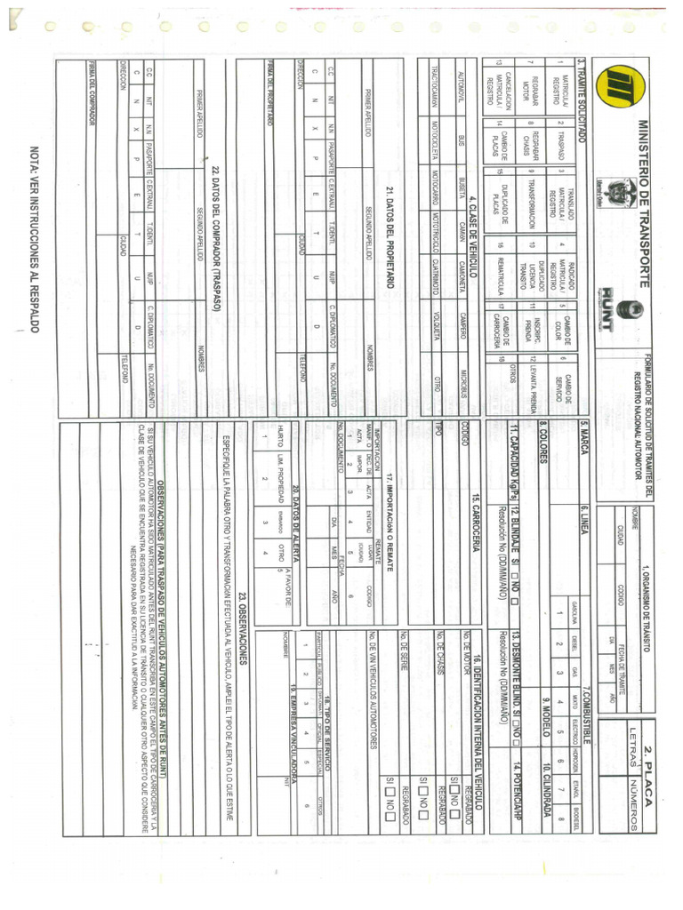Formulario de Traspaso | PDF