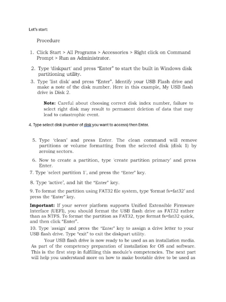 formatting using cmd prompt | PDF