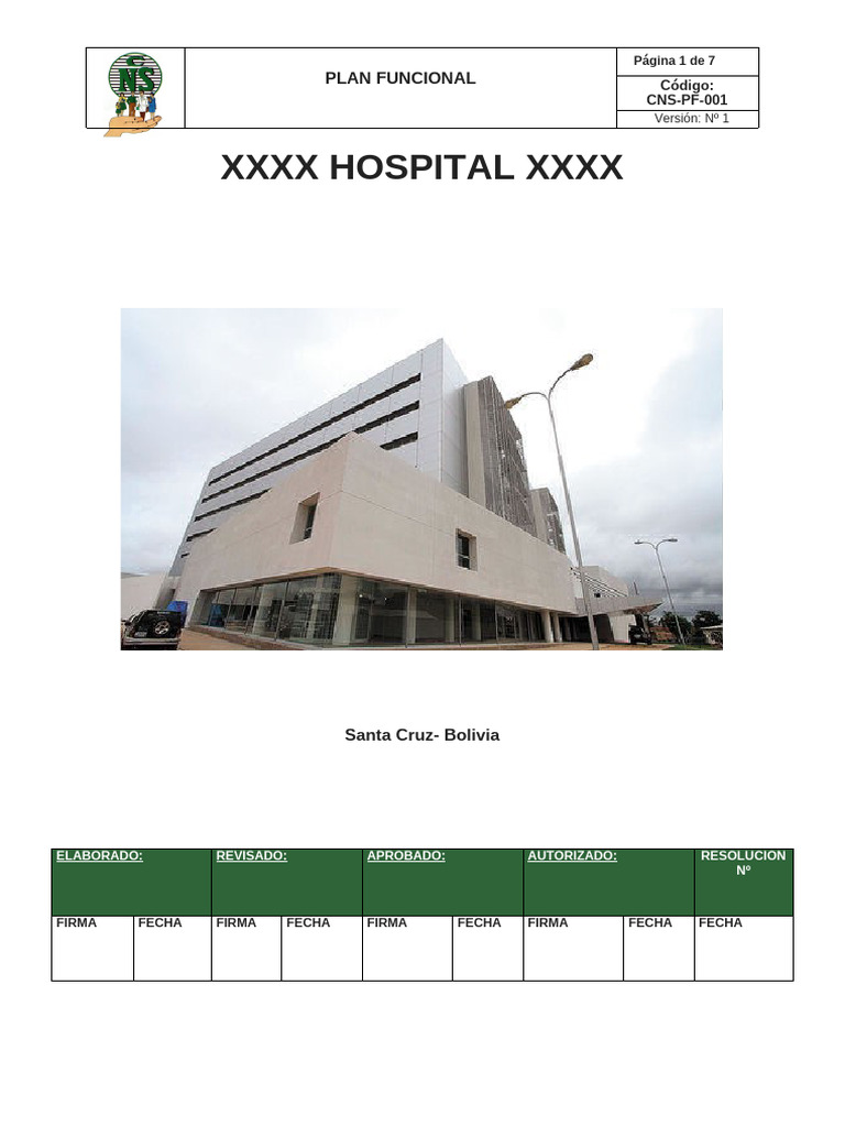 Guia Plan Funcional CNS | PDF | Presupuesto | Laboratorios