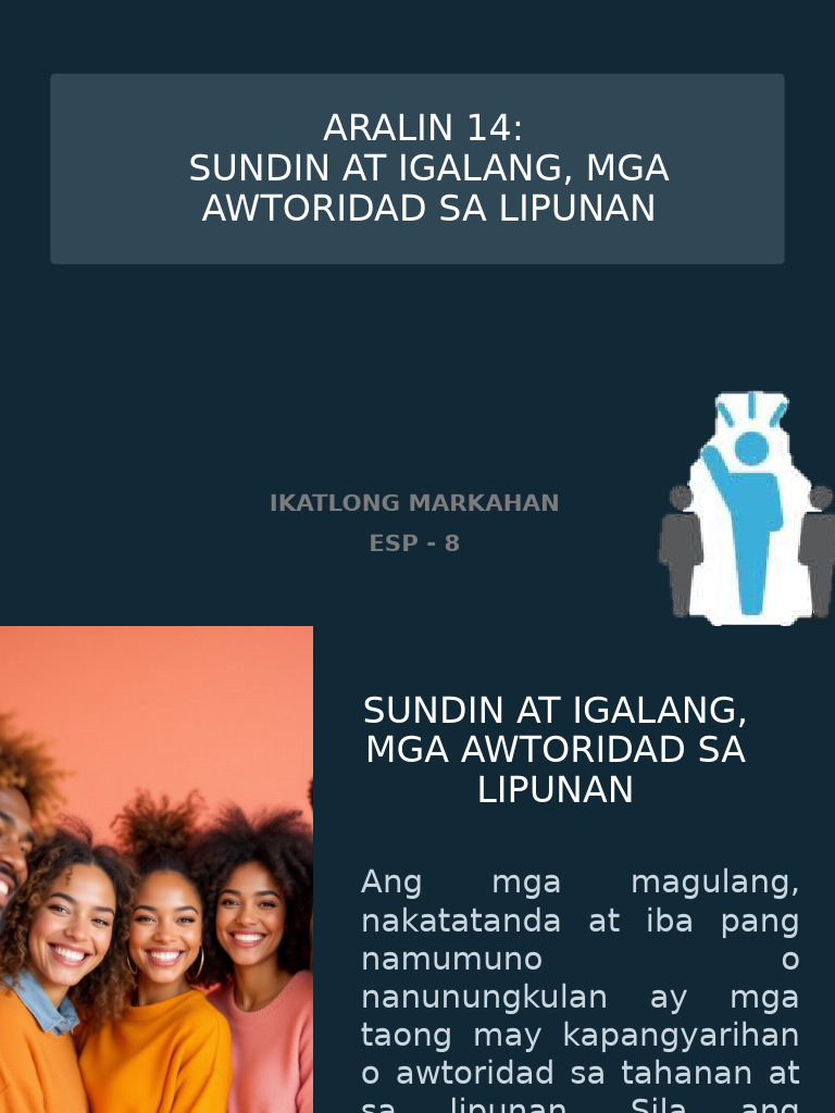 Sundin at Igalang Mga Awtoridad Sa Lipunan | PDF