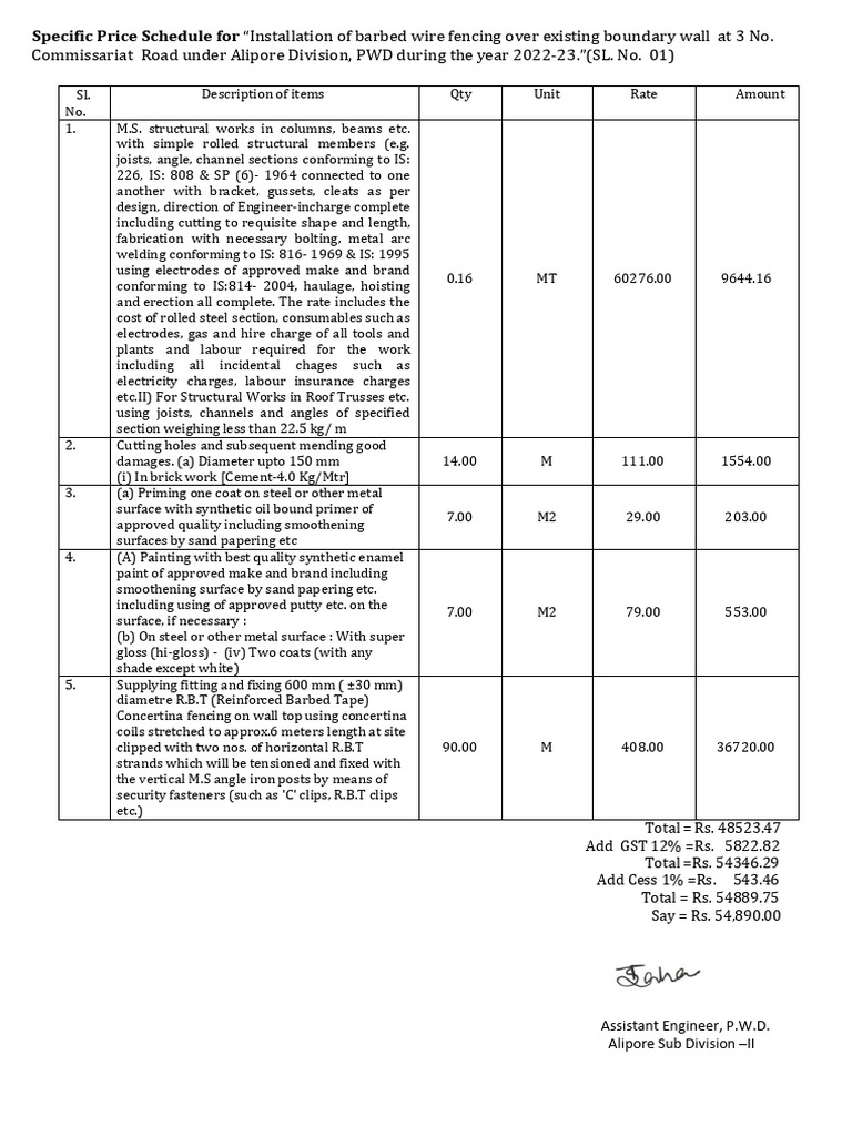 Nit - 02 of 2022-23 of Asd-II Schedule | PDF | Welding | Construction