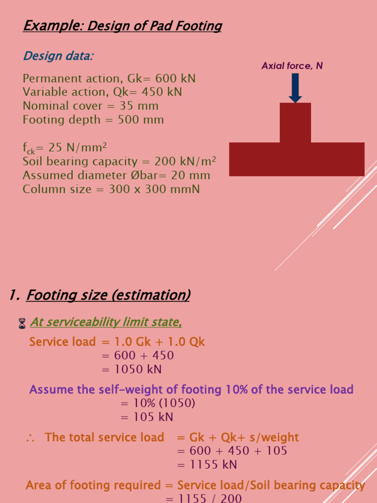Pad Footing Design and Analysis Guide | PDF | Continuum Mechanics ...