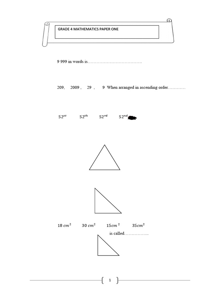 GRADE 4 MATHEMATICS | PDF | Euclidean Plane Geometry | Numbers