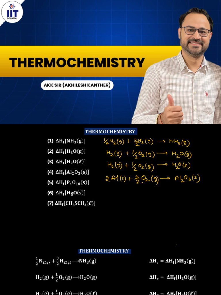 Thermochemistry _ L-02 (Class Notes) _ Change In Enthalpy Of Formation ...