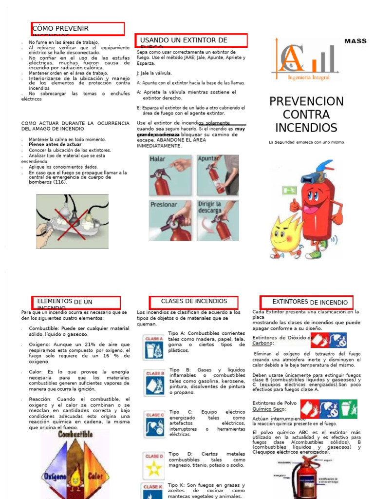pdf-prevencion-contra-incendios-triptico_compress (1) | PDF | Combustibles | Oxígeno