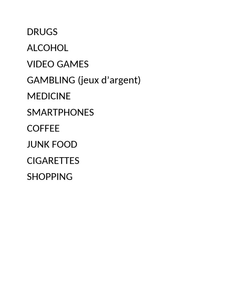 ADDICTIONS | PDF