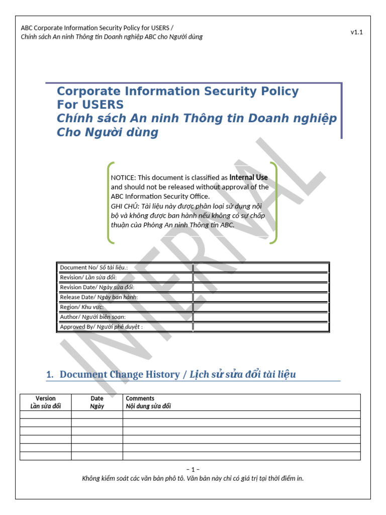 ISCORP-Pol-ISec-00108 (v1.1) - Revised | PDF