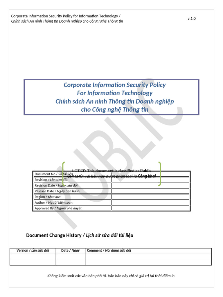 ISCORP-Pol-ISec-00110 (v1.0) - Revised | PDF