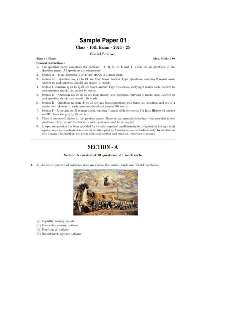 SQP Social Science 10th | PDF