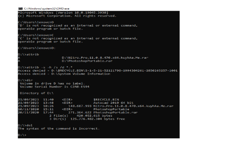 Detect Unexpected File Windows System32 CMD.exe Lenovo Musa | PDF