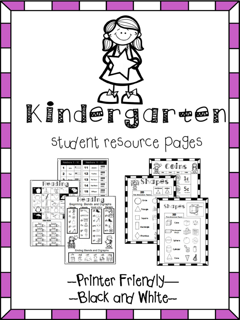 Kindergarten Help Pages For Reading and Math Folders Homework Folder ...