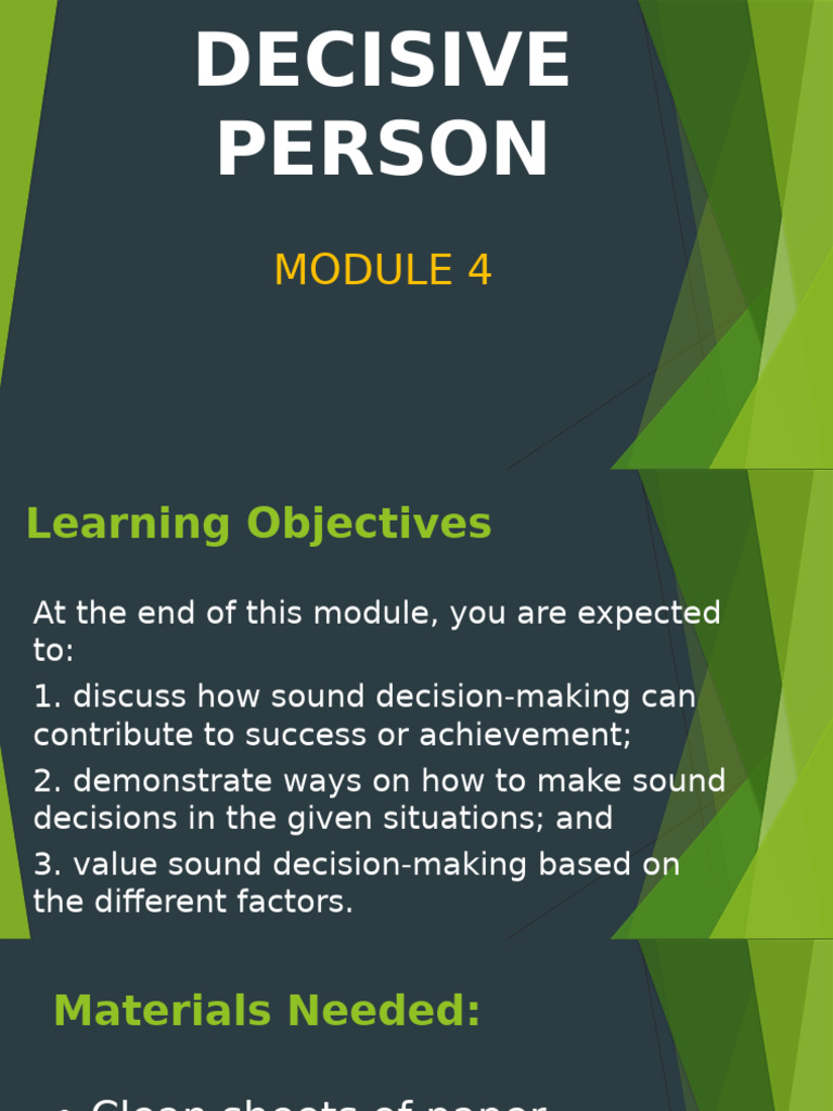 HGP Module 4 Ppt2nd Quarter | PDF | Decision Making | Social Psychology
