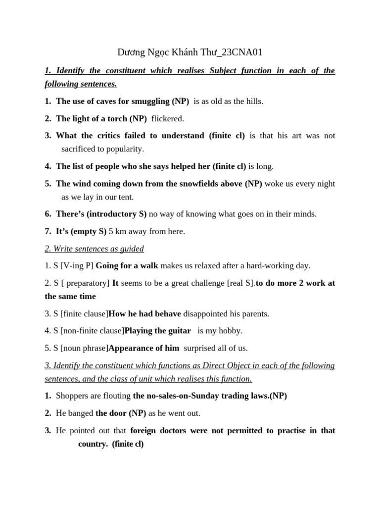 ASSIGNMENT 5A | PDF | Clause | Phrase