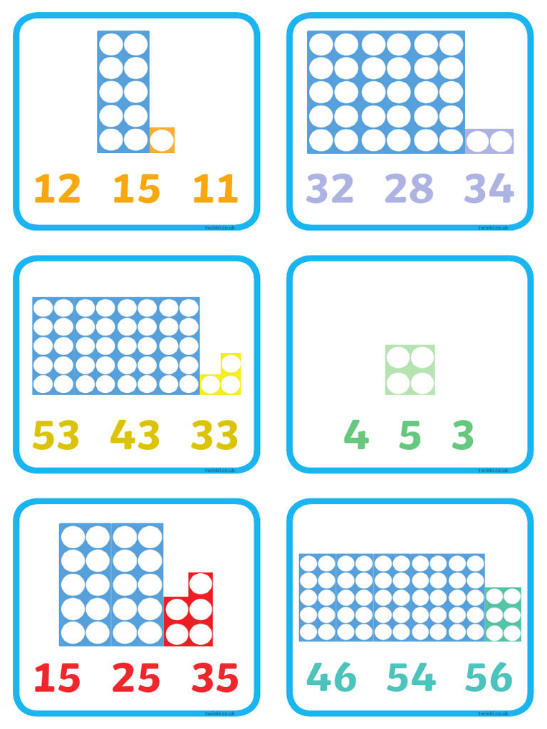 t n 6175 Number Shapes 1 to 100 Peg Cards | PDF