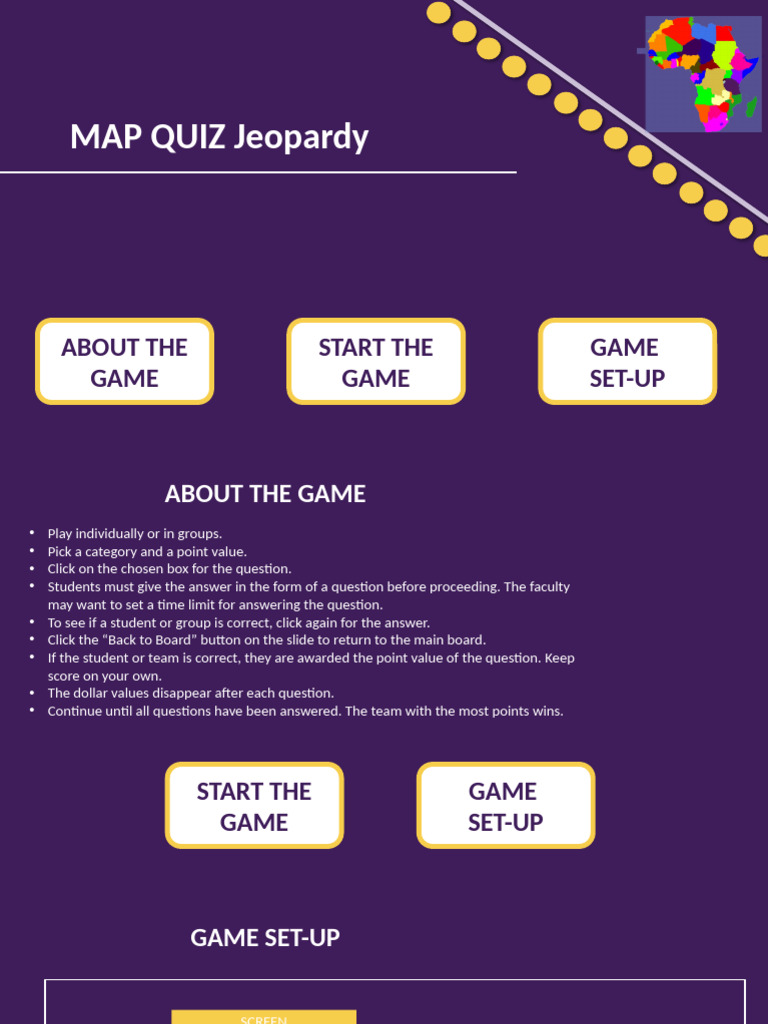 ADW 111-05 Map Quiz Fall 24 Jeopardy | PDF | Central America | Caribbean