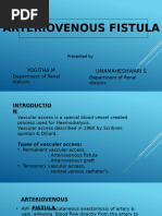 Hemodialysis AV Fistula Exam Guide | PDF | Vein | Nephrology