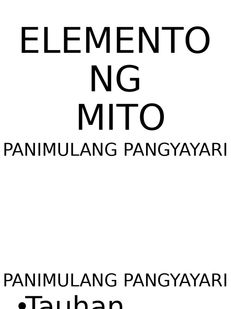 Elemento NG Mito | PDF