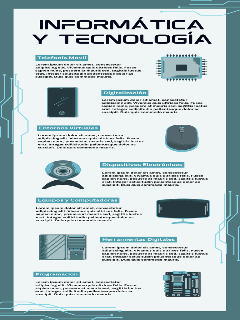 Infografía Informática y Tecnología Informativa Ilustrada Verde y Gris ...